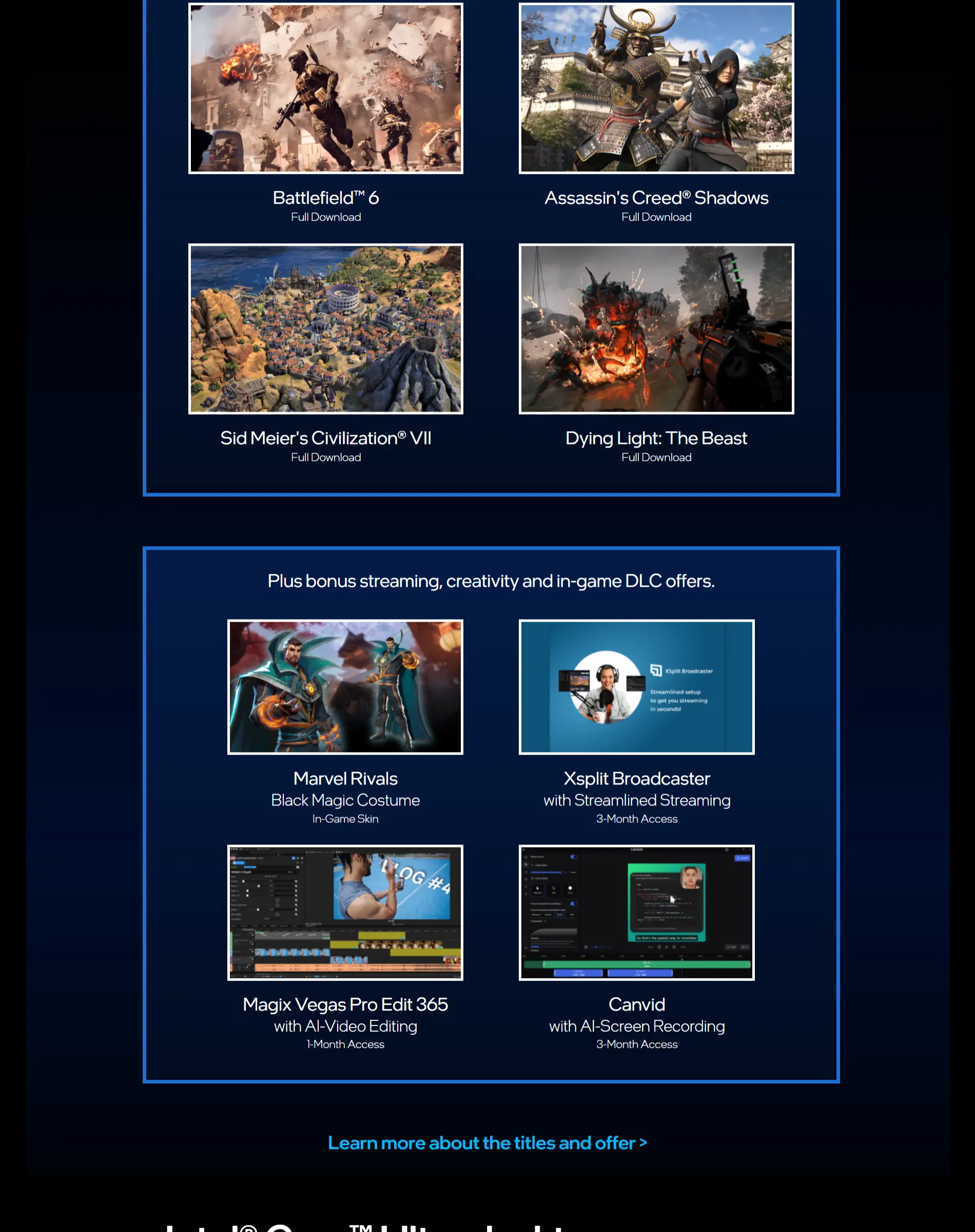 Intel Holiday Bundle Promotion — Ideal Tech PC