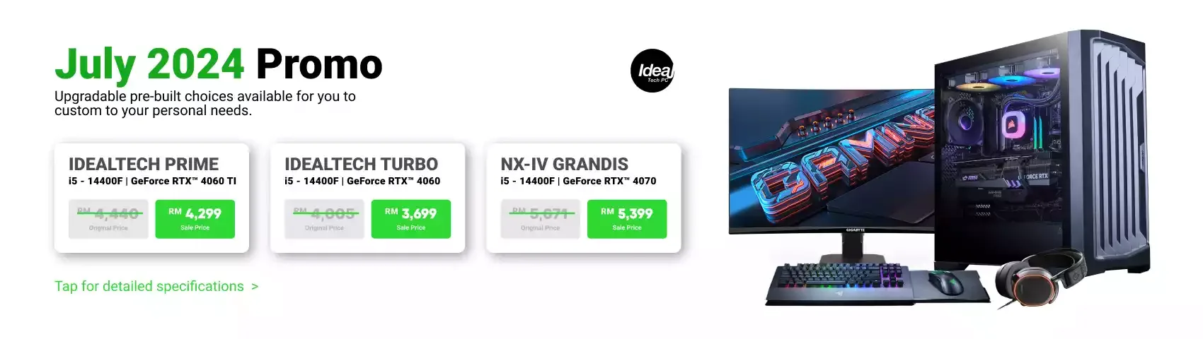 Gaming Pc & Desktop Pcs Latest Promotion - IDEALTECH